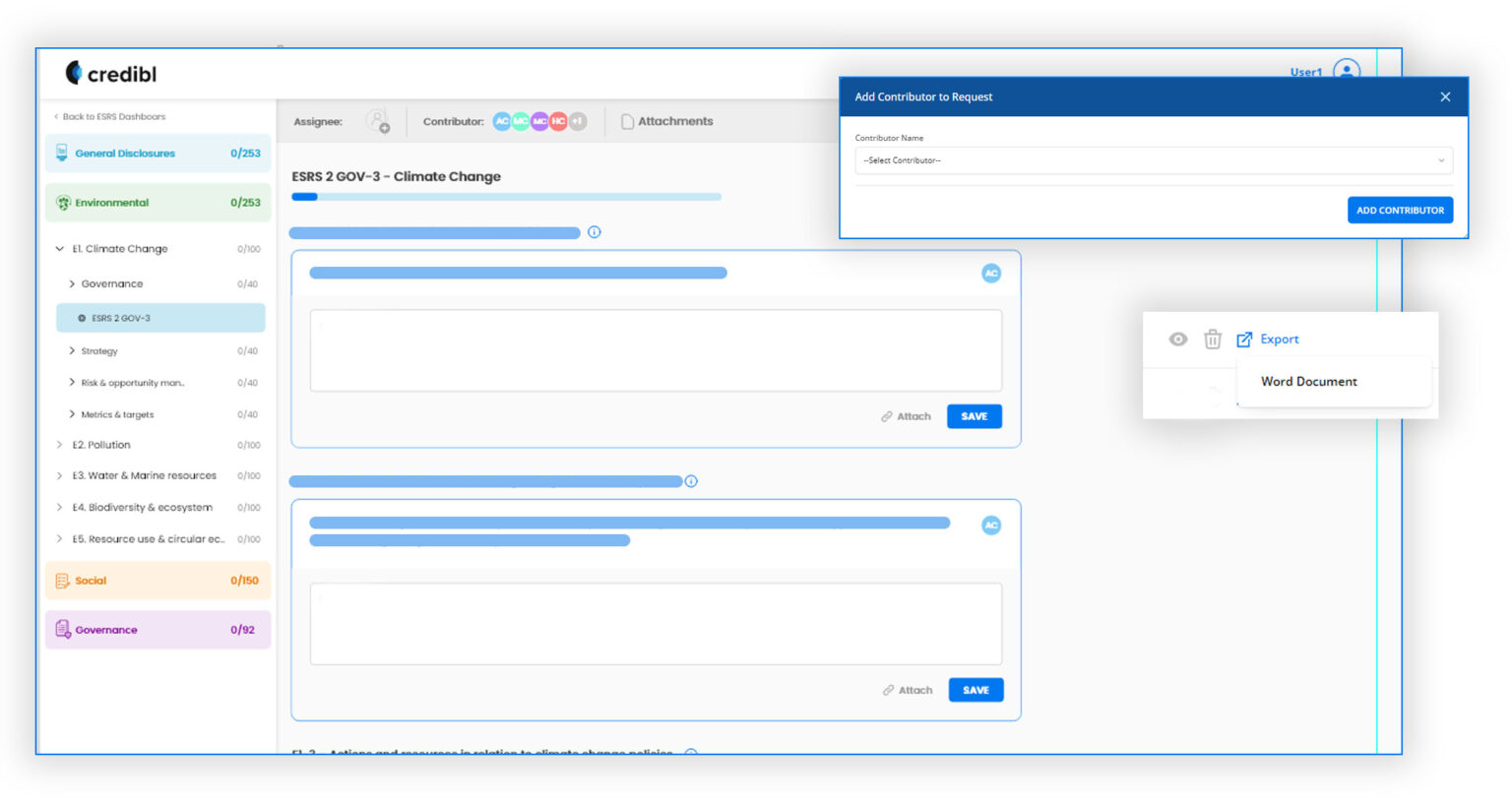 CSRD Compliance with AI-Powered ESRS Reporting Software - Credibl